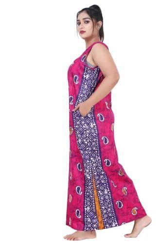 Printed Green Cotton Sleeveless Nighty Colors Size XL At Rs Piece In Vadodara