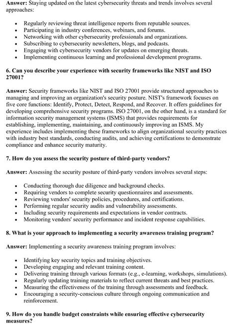 Unlock Your Cybersecurity Leadership Potential Top Q A Guides For CISO Interviews In Depth Q A