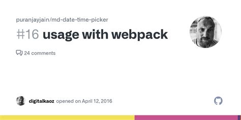 Usage With Webpack Issue Puranjayjain Md Date Time Picker GitHub
