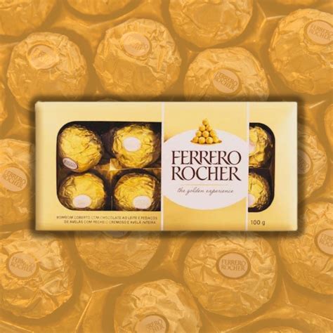 Caixa Bombom Ferrero Rocher 8 Unidades100 G Shopee Brasil