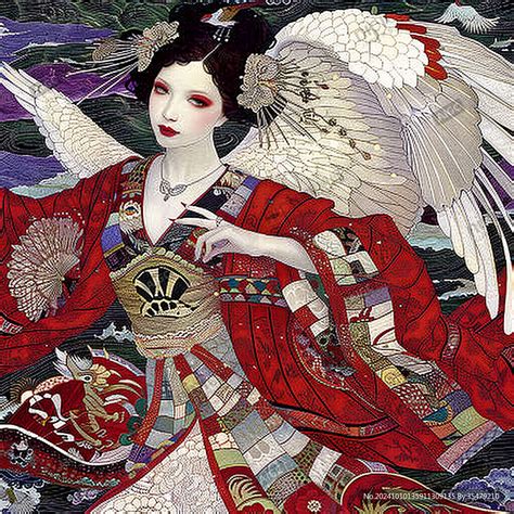 Ai创作图日本艺妓素材 艺伎美女图 Japandi风格 日本风格浮士绘风格 日本装饰画素材 日本美女图腾 欧美风格日本风格国外 日式浮世绘