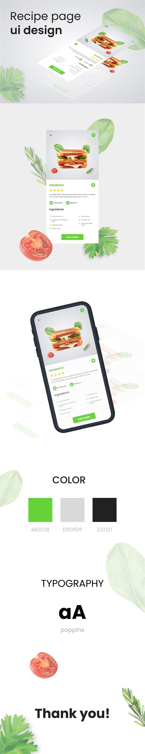 Recipe Page Ui Design Behance