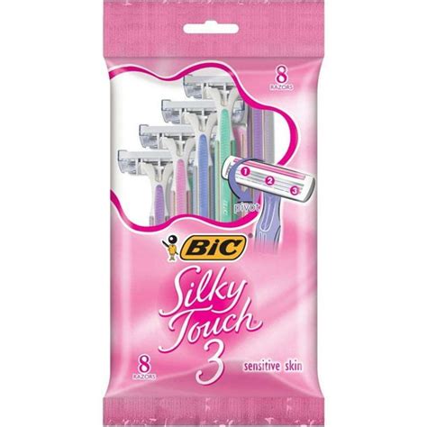 Bic Silky Touch Womens Disposable Razor Twin Blade Pack Of 8 Razors