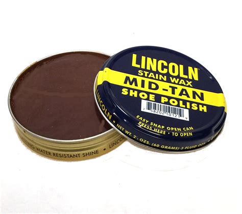 Lincoln Original Stain Wax Shoe Polish Mid Tan