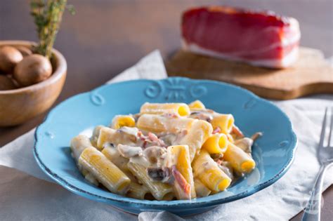 Creamy Pasta With Mushrooms Speck And Brie Italian Recipes By
