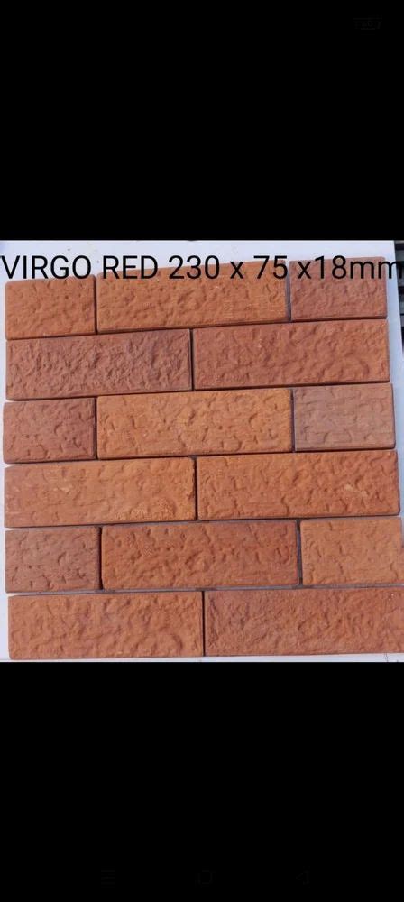 Matte Clay Brick Cladding Size 2x4 Feet600x1200 Mm At ₹ 35piece In