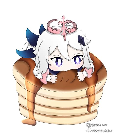 Paimon Eating Pancakes R Genshin Impact