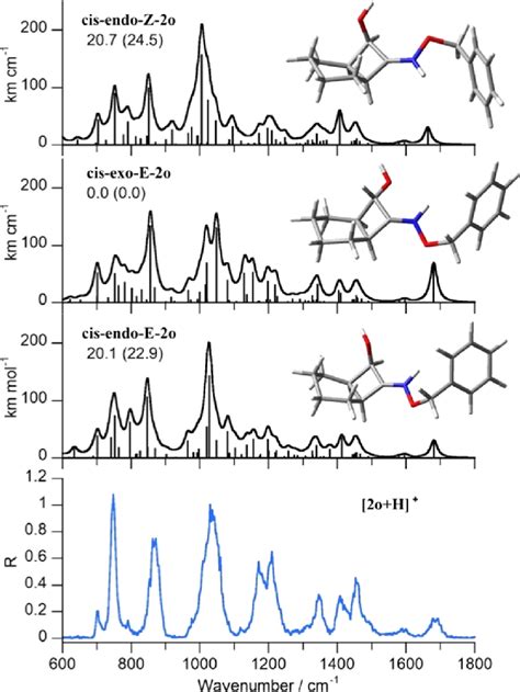 Irmpd Spectrum Of 2o H Compared With Calculated Ir Spectra For