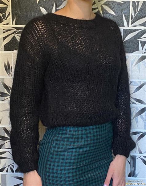 Купити Чорний светр з мохеру Skrynya Ua