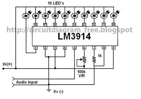 Electronic Circuit Diagrams Lm3914 Vu Meter Electronics Circuit