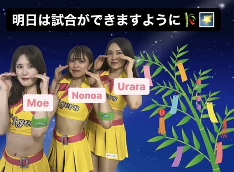タイガースガールズ公式 On Twitter 本日の試合は、残念ながら天候不良のため中止となりました😭☔️ 今日は七夕🎋🌠 ステージのため