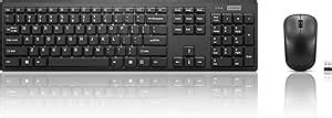 Amazon Com Lenovo Wireless Keyboard And Mouse Combo Cordless Set With Spill Resistant