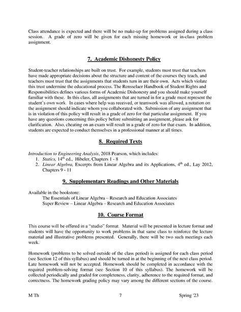 Syllabus Iea S23 M Th V12 7 7 M Th 7 Spring Class Attendance Is Expected And There Will Be