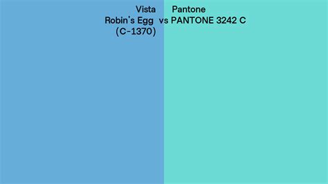 Vista Robins Egg C 1370 Vs Pantone 3242 C Side By Side Comparison