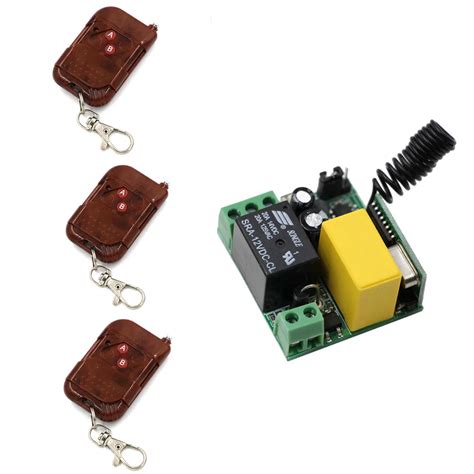 AC220V Mini Size Radio Remote Control Lighting Power ON OFF Switches