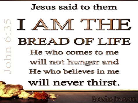 John 635 I Am The Bread Of Life White