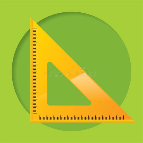 Triangular Ruler Vector Illustration Decorative Design Stock Illustration Illustration Of