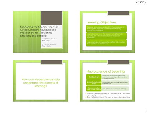 Ppt Learning Objectives Supporting The Special Needs Of Develop An