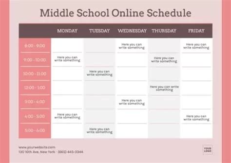 Online Editable Babe Schedules Templates