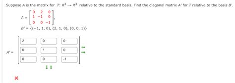 Solved Suppose A ﻿is The Matrix For Tr3→r3 ﻿relative To The