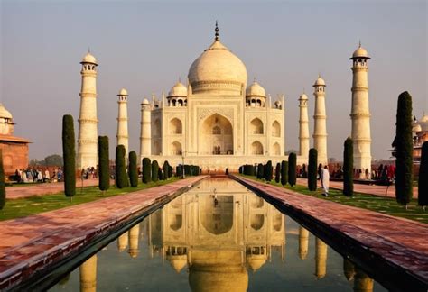 Premium Ai Image Taj Mahal A Golden Ode To Timeless Elegance