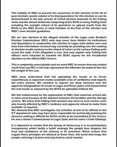 Niger Delta Congress NDC Statement On The Worst Election In Nigeria S Democrat Politics