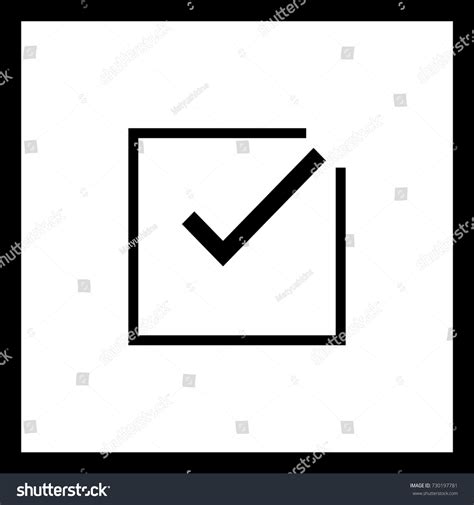 Tick Isolated Minimal Vector Icon Checkbox Stock Vector Royalty Free Shutterstock
