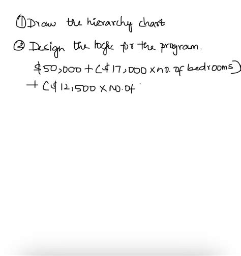 SOLVED Draw The Hierarchy Chart And Design The Logic For A Program For