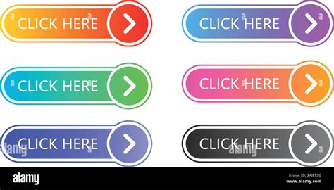 Click Here Banner Icon In Flat Style Ecommerce Vector Illustration On Isolated Background