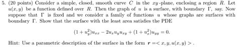 5 20 points consider a simple closed smooth