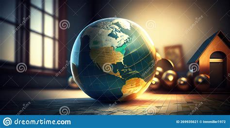 Abstract Visualization Of Global Economic Concept Made With Generative Ai Stock Illustration