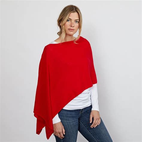Cove Lucy Scarlet Cashmere Poncho In Red Lyst