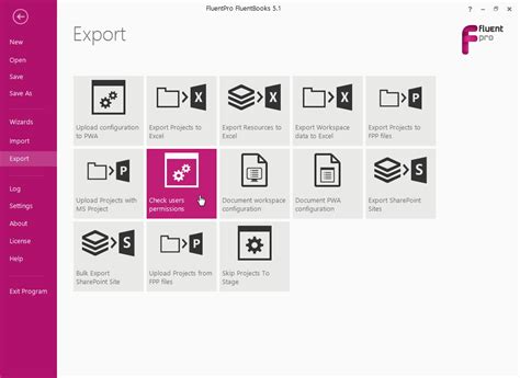 check users permissions fluentpro