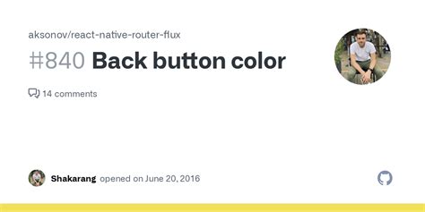 Back Button Color · Issue 840 · Aksonovreact Native Router Flux · Github