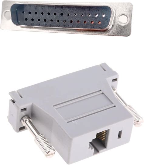 Jienk 2pcs Db25 Male To Rj45 Modular Adapter Db25 To Rj45 Female Jack