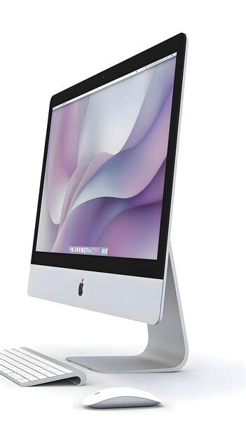 Premium Ai Image Computer Monitor With Keyboard And Mouse Isolated On White Background 3d Render