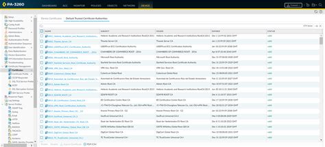 default trusted certificate authorities cas