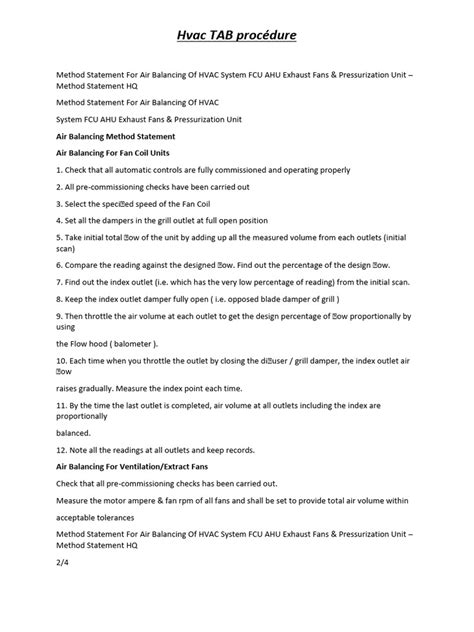Hvac Testing Adjusting Balancing Pdf Duct Flow Chemical Engineering