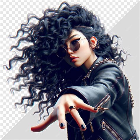 Premium Psd Oriental Woman Model With Glasses Dancing Shaking Pose