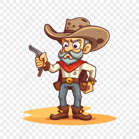서부 카우보이만화상표클립 아트 Png 일러스트 무료 다운로드 Lovepik