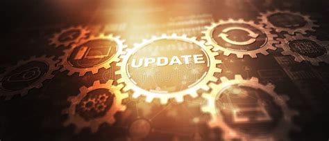 Update Progress Concept Software Upgrade Icon On Virtual Screen Stock