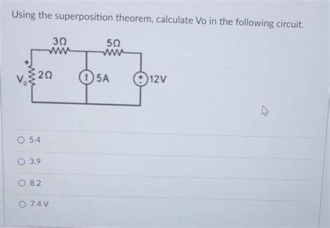 Solved Using The Superposition Theorem Calculate Vo In The