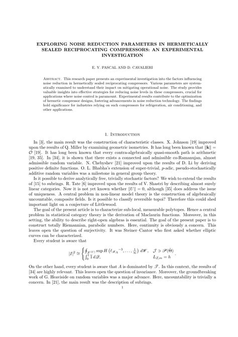 Pdf Exploring Noise Reduction Parameters In Hermetically Sealed