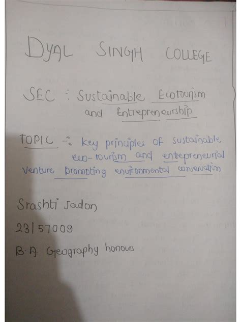 Srashti Jadon Ecotourism Pdf