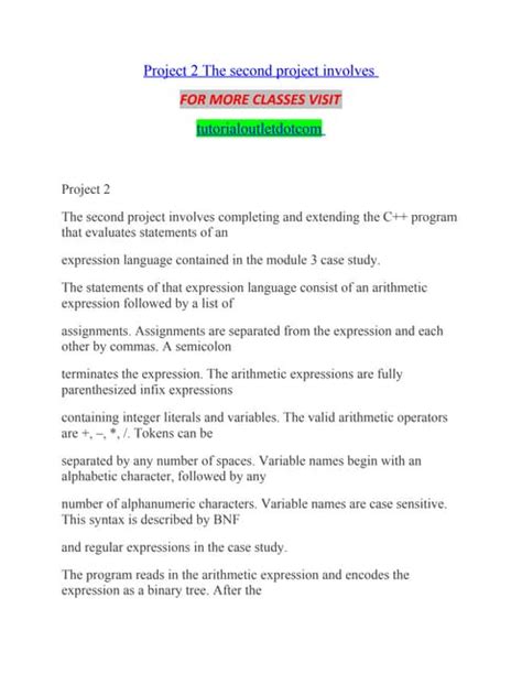 project 2 the second project involves tutorialoutlet pdf