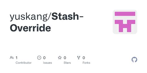 Github Yuskang Stash Override