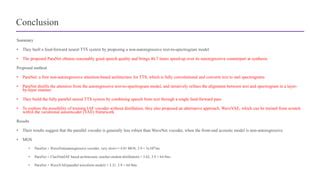 Non Autoregressive Neural Text To Speech Review Ppt