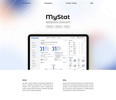 Dashboard Education My Stat Redesign Behance