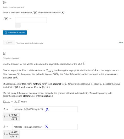 Solved Maximum Likelihood Estimation And Confidence Chegg