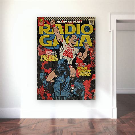 Freddie Mercury Queen Radio Gaga Album Music Darth Vader Star Etsy